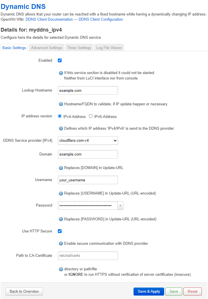 Dynamc DNS(DDNS) with OpenWRT and Cloudflare - ALEXSKRA